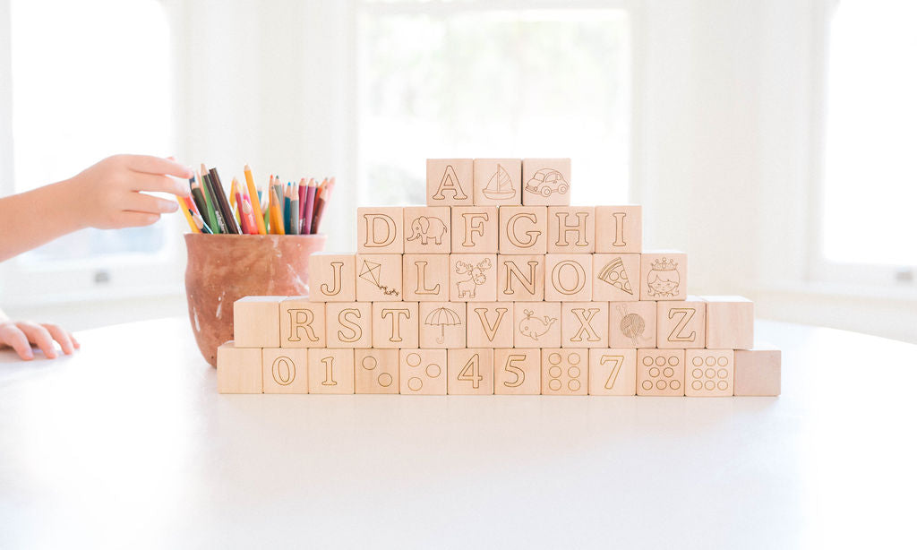 Wooden building blocks by Bannor Toys