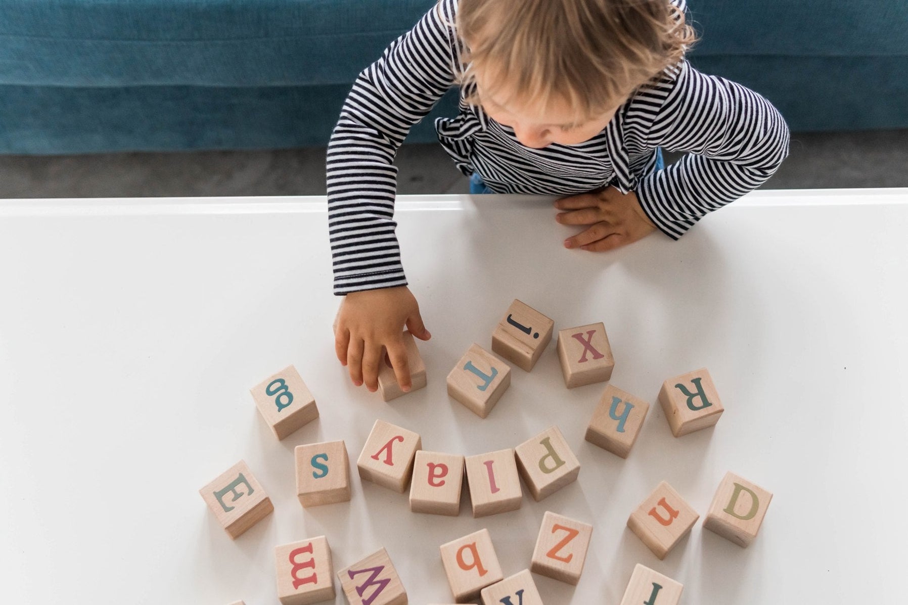 Boho Color Alphabet Blocks by Bannor Toys