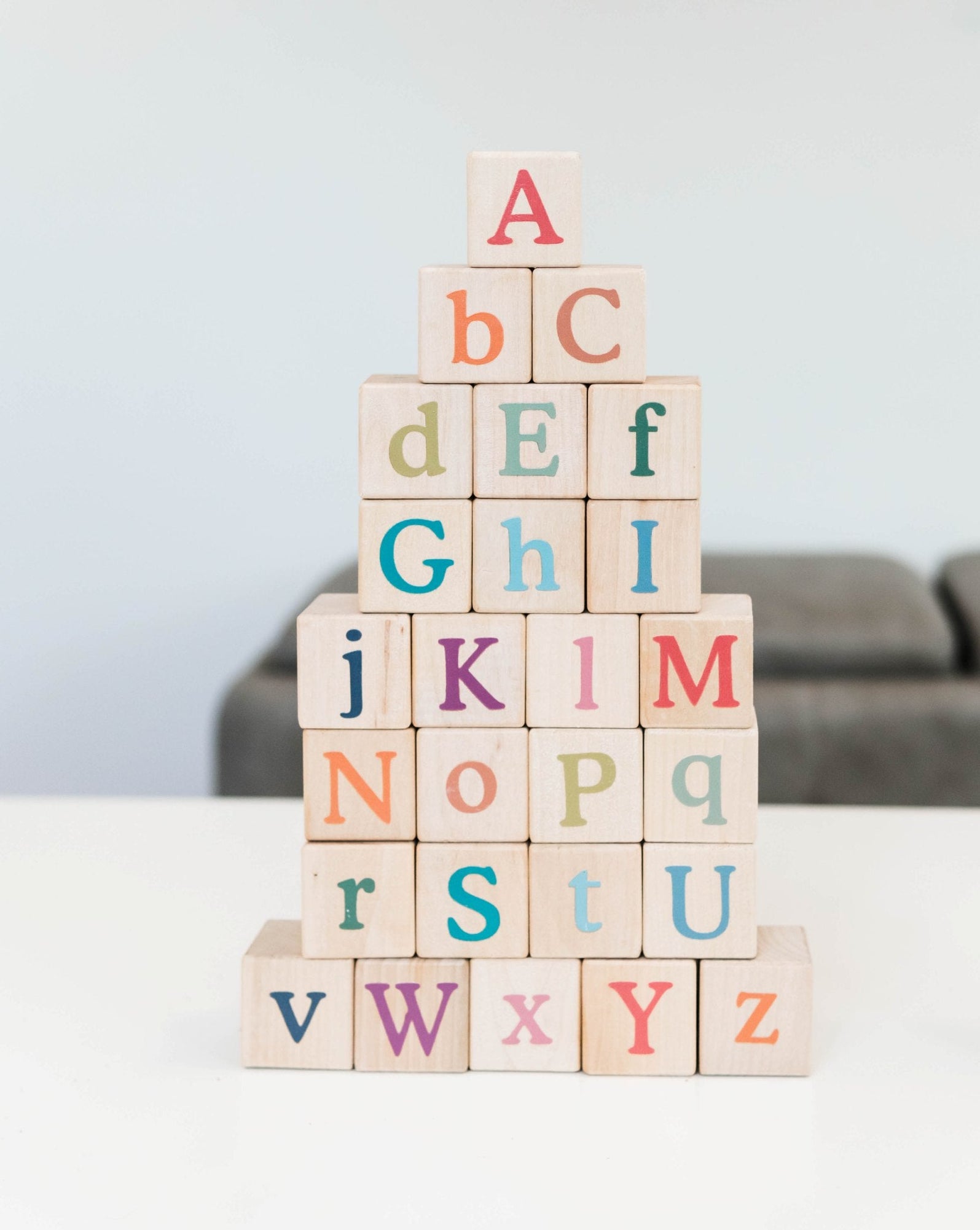 Boho Color Alphabet Blocks by Bannor Toys
