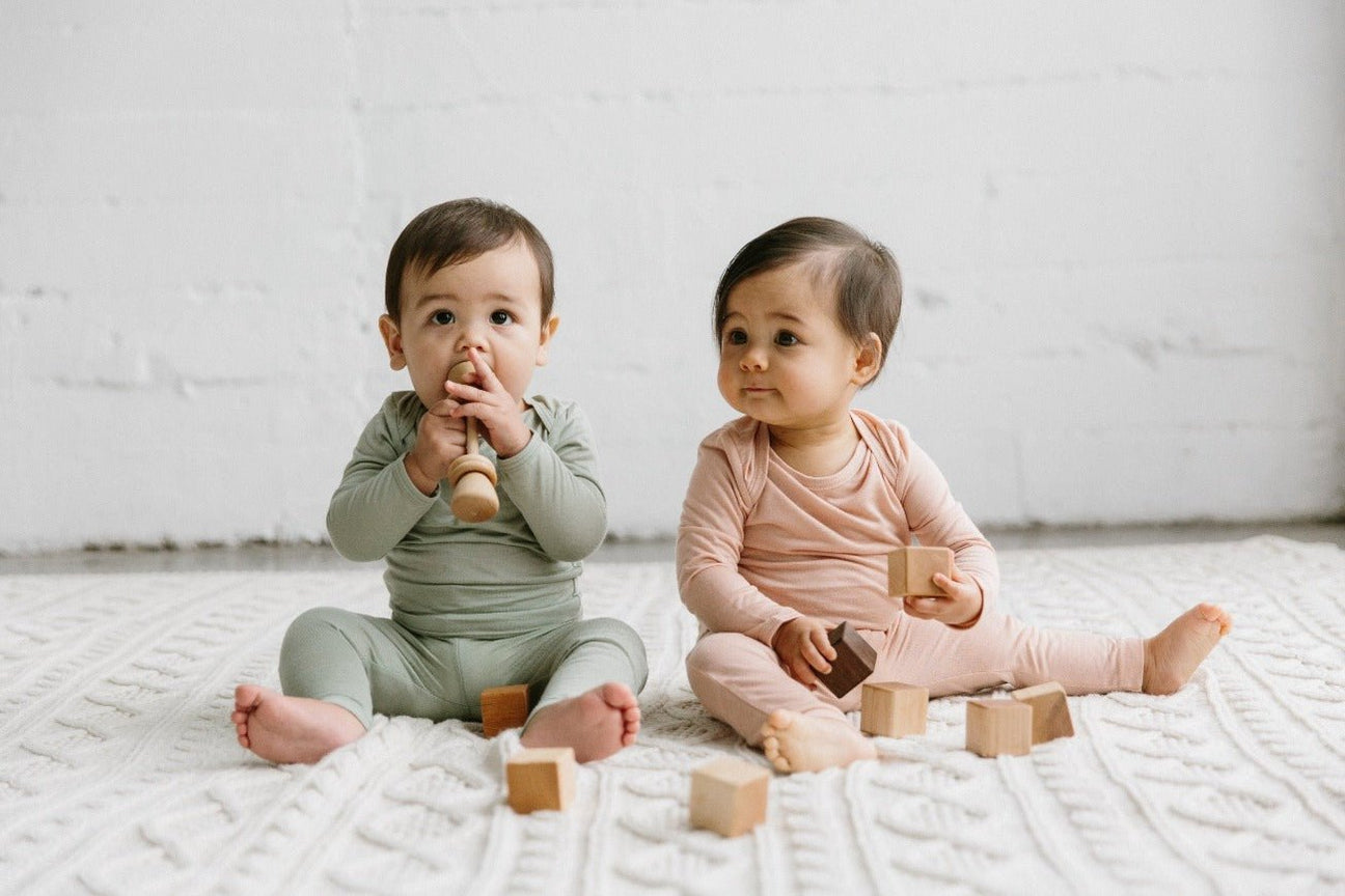 Wooden baby rattles with soothing sounds made by Bannor Toys