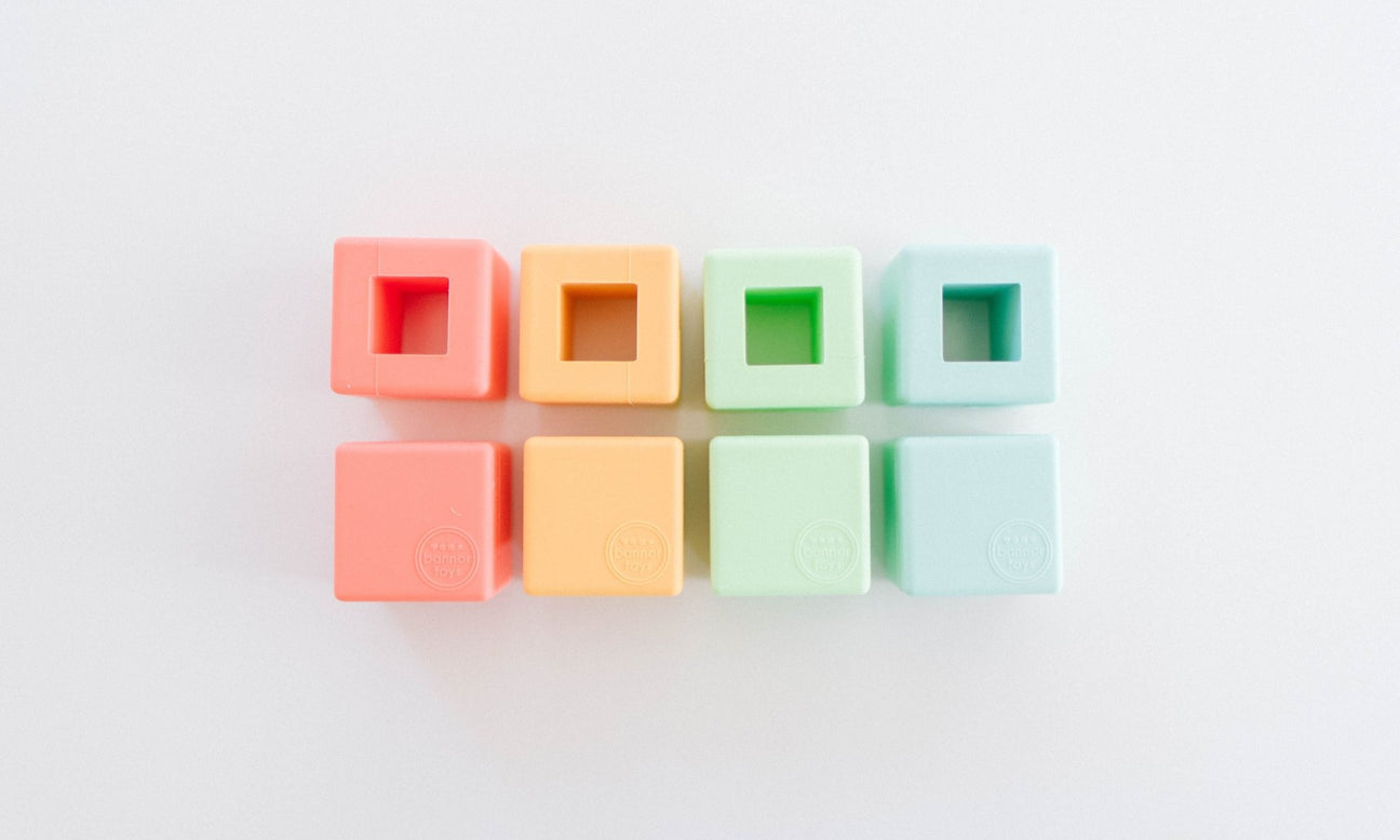 Wood + Silicone Block Set by Bannor Toys